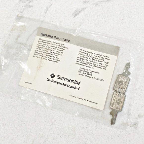 Samsonite | Bags | 2 Vintage Samsonite Replacement Luggage Keys ...